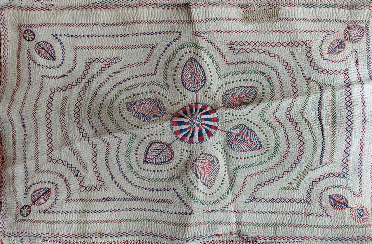 Kantha hand work