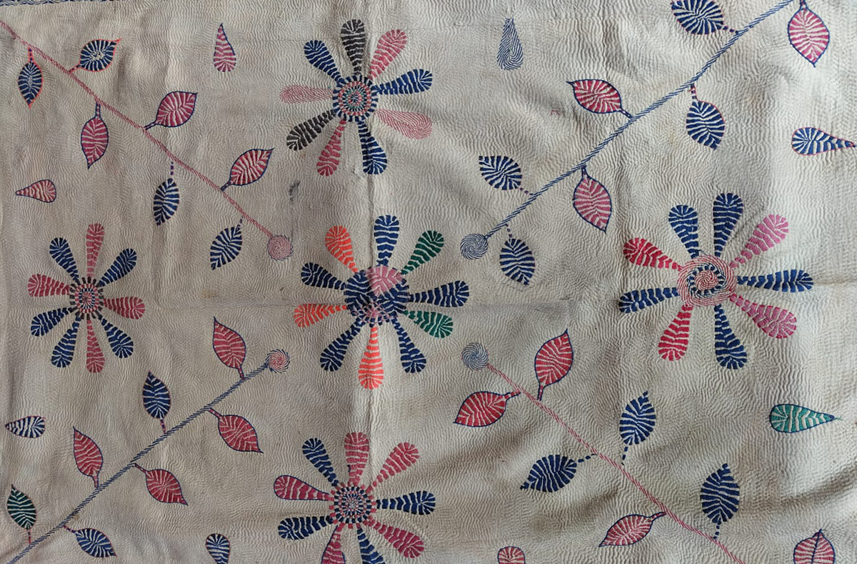 Kantha hand work